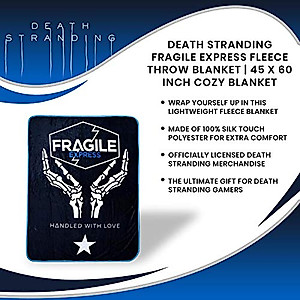 JUST FUNKY Death Stranding Fragile Express Fleece Blanket | 45 x 60 Inch Soft Throw Blanket