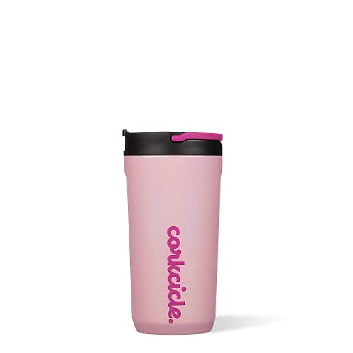Corkcicle Kids Insulated Water Bottle WIth Straw, Stainless Steel, Cotton Candy, Holds 12 oz