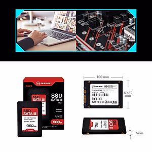 SEKC 960GB SSD SATA III 6 Gb/s, Up to 550/530 MB/s Read/Write Speed, Internal 2.5" 7mm (SS310960G)