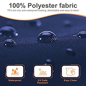 Outdoor Removable Replaceable Waterproof Seat Cushion Covers 17x16x2 Set of 4 for Patio Dining Chairs or Furniture,Non-slip rounded corners on the bottom,3 years anti-fading (Foam Not Included)