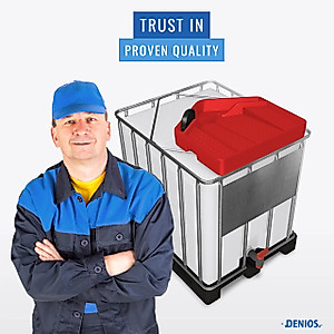 DENIOS® IBC Tote Funnel - Premium IBC Funnel chemically Resistant Polyethylene in red – 1x - Large Funnel - Made in USA - IBC Tank Funnel for Totes - Funnels – Fast & Safe