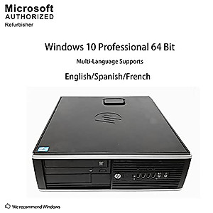 HP Desktop, Dual Core AMD, New 8gb Memory, 500gb, DVD, Windows 10 Professional, WiFi Wireless (Renewed)