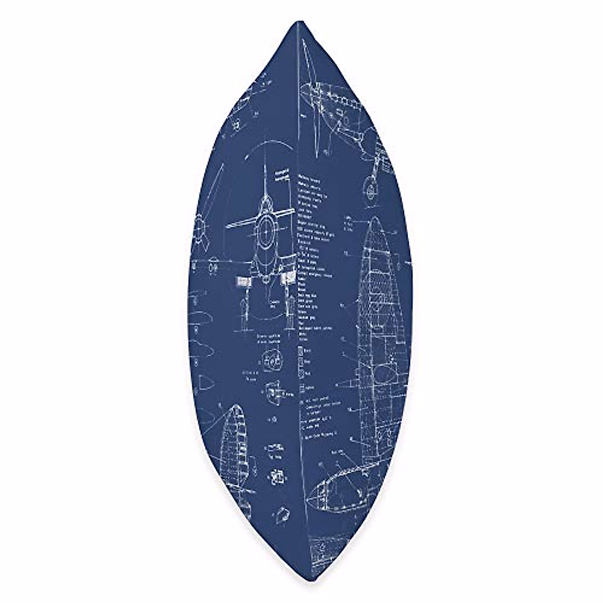 Designed for Flight Spitfire IX WWII Blueprint Series Fighter Airplane Throw Pillow, 18x18, Multicolor