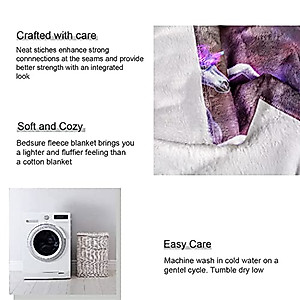 YISUMEI Warm Soft Cozy Plush Throw Fleece-Flannel Blanket 30"x40" Beautiful Unicorn Rainbow Nebula Moon