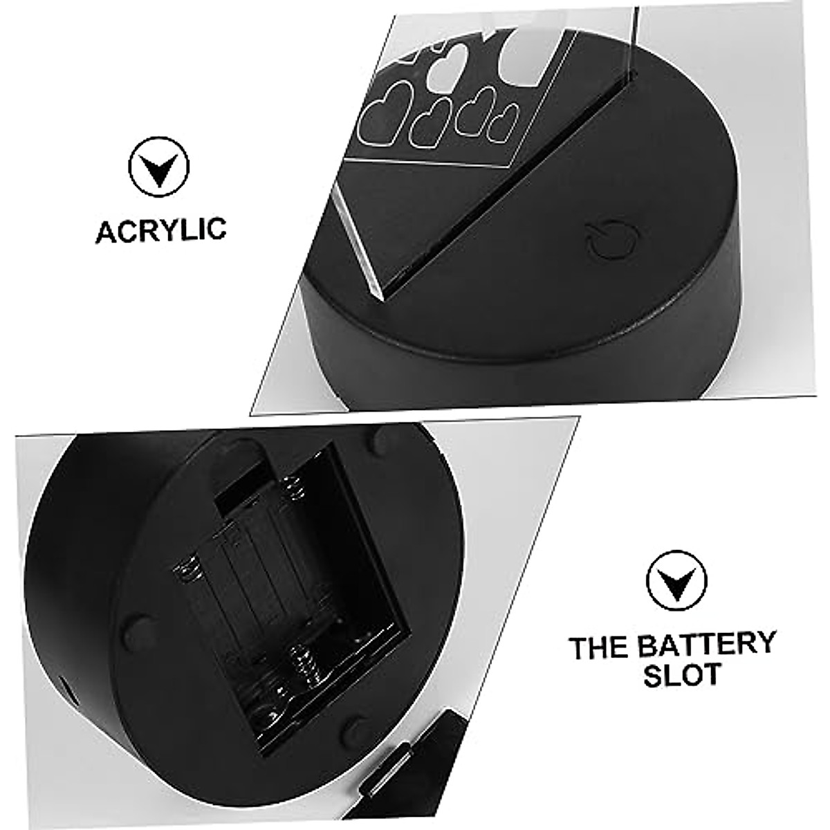 ARTIBETTER 1pc Love Colorful Night Lamp Bedroom Atmosphere Light Party Decorative Light 3D Party Night Light Romantic Night Light Romantic Gift Love Night Lights LED Night Lights Desk Topper