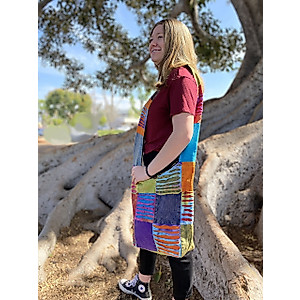 Original Collections Bohemian Crossbody Shoulder Razor Cut Purse Sling Shoulder Hippie Handbag Large