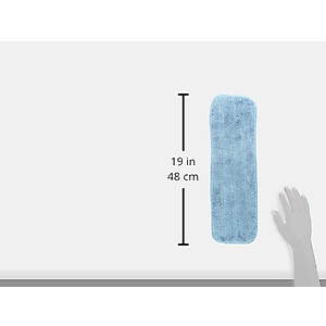 Zwipes Professional Premium Microfiber Smooth Wet Cleaning Replacement Mop Pads, 18 inch, 3-Pack, Blue