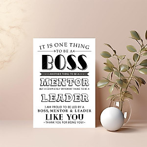 RUALOVE Funny Boss Birthday Day Card, Best Birthday Card for Boss, Appreciation Card For Mentor, Happy Boss Day For Men Woman, Card For Boss, Gift For Boss Lady, Happy Birthday Card Boss