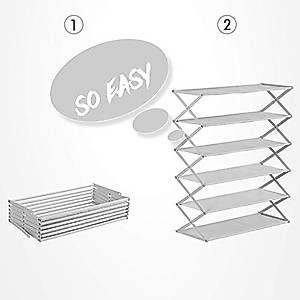DINGZZ Simple Folding Shoe Shelf in Living Room, Space-Saving Multi-Layer Large-Capacity Dormitory