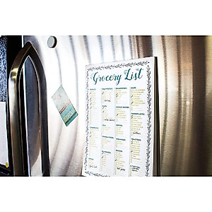 Magnetic Grocery List Pad for Fridge (100 Sheets, 9.25 x 6.25 In, 2 Pack)