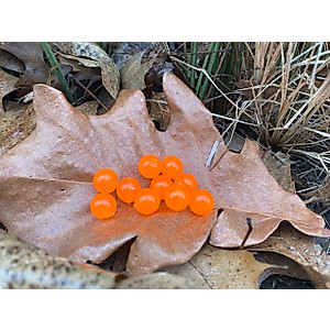 My Style Baits Fishing Beads,12mm Artificial Round Float Fishing Eggs for Freshwater Rivers, Soft Steelhead Salmon Beads (Orange)