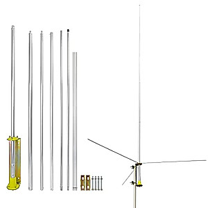 UAYESOK 20ft CB Base Station Antenna, 27MHZ 11meter Aluminum Alloy CB Base Antenna 3.5dBi 100W
