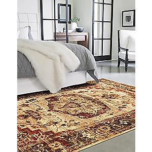 Unique Loom Saturn Collection Area Rug - Outlook (Rectangular 9' 0" x 12' 0", Cream/ Black)