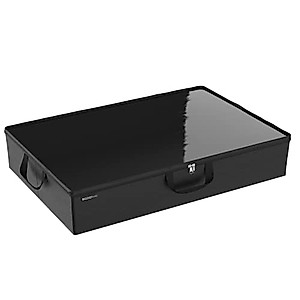 ClosetMaid 20504 Foldable Underbed Storage Bag with Handles, Zipper Closure and Clear Window for Sweaters, Shoes, Blankets with Charcoal Black Finish