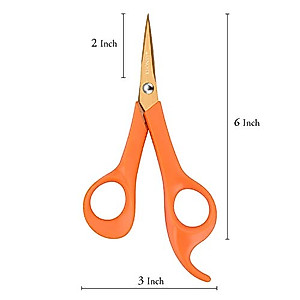 KUONIIY Micro-Tip Scissors, Pointed Sharp Titanium Blades, 4-Pack(6 Inch)