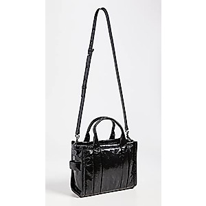 Marc Jacobs Women's The Shiny Crinkle Mini Tote, Black, One Size
