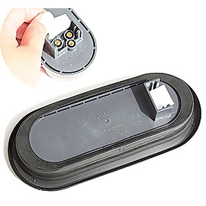 AUTOSMART 2PCS Red Oval Sealed LED Turn Signal and Parking Light Kit with Light, Grommet and Plug for Truck, Trailer (Turn, Stop, and Tail Light)