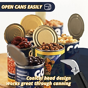 NUTJAM Magnetic Bottle Openers, Classic Can Tapper, Portable Stainless Steel Small Beer Opener with Magnet for Camping, Traveling, Indoor, Outdoor (Black,1 Pack)