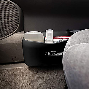 FH Group Silicone Waterproof Durable Portable Small Waste Trash Garbage Bin Can for Cars, SUVs, and Trucks Black