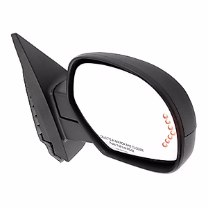 Kool Vue Power Heated Mirrors for Chevrolet Silverado 1500 GMC Sierra 1500 2007-2013 Power Fold With Signal Light & Puddle Lamp; Without Blind Spot, Memory & Auto-Dimming with 2 Caps Pair New Body