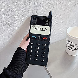 NiceKing Compatible with Samsung Galaxy Z Flip 3 5G 2021 Case Hard Plastic Frame Silicone Shockproof Cover for Samsung Z Flip 3 Black