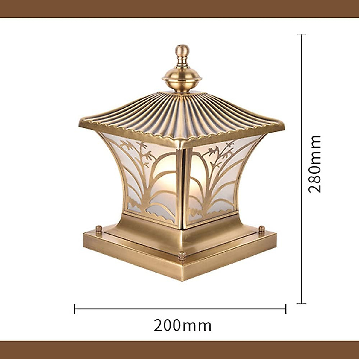 Post Lights Home Garden Outside Stigma Light, Europe Retro Pedestal Lamp Die-cast Aluminum Outdoor Landscape Safety Column Lighting American Waterproof Exterior Fence Lantern E27 Decor