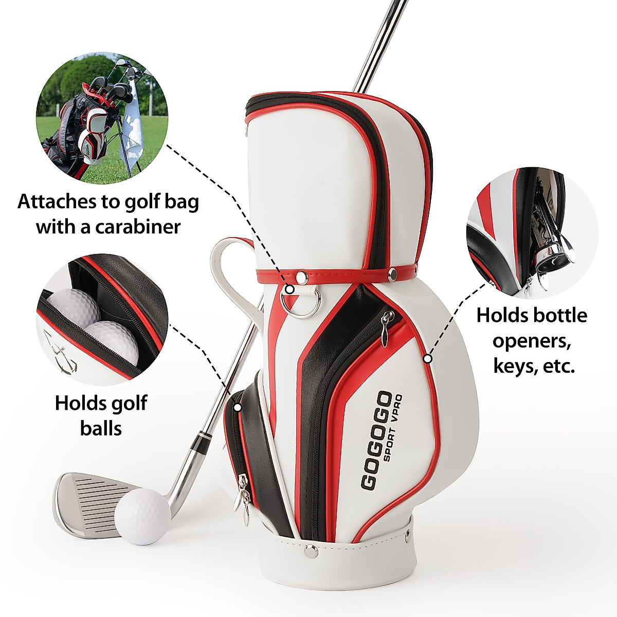 Gogogo Sport Vpro Golf Wine Cooler Bag Single Bottle Wine Carrier Gift for Golfer