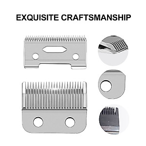 4pcs Barber Clippers Blade Replacement Compatible with Wahl Magic Clip Senior Clippers Cordless Professional 5 Star Series Super Taper/Taper 2000/Icon Sterling 3/9