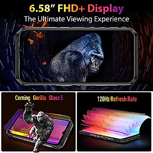 Ulefone Power Armor 18T 5G Rugged Phone, Thermal Imaging Camera 108MP Main Camera, 17GB+256GB MTK Dimensity 900, 9600mAh Battery QI 15W Wireless Charging, 6.58” FHD+ Corning Gorilla Screen, Android 12