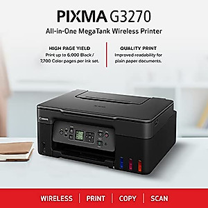 Canon PIXMA G3270 - Wireless MegaTank All-in-One Printer