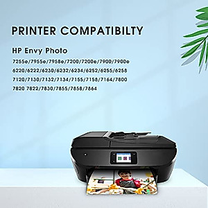 ESTON Remanufactured Replacements for HP 64XL Ink Cartridges for HP Envy Photo 7855 7155 7158 6252 6255 6258 7164 (1Black+1Color)