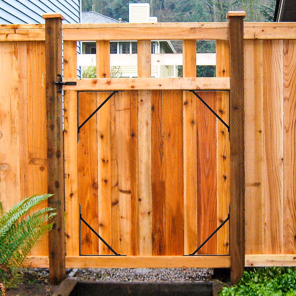 GoldOrcle Anti Sag Gate Kit Heavy Duty No Sag Kit for Wooden Gate Fence with a Gate Latch