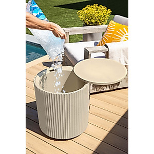 Veradek Cooler Side Table - 2 in 1 - Designed for use as Outdoor Side Table, Outdoor Patio Decor and Ice Chest