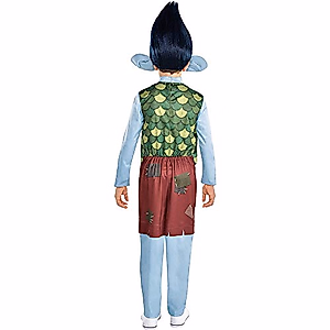 Party City Branch Halloween Costume for Boys, Trolls World Tour, 3-4T, Includes Jumpsuit and Headpiece with Wig