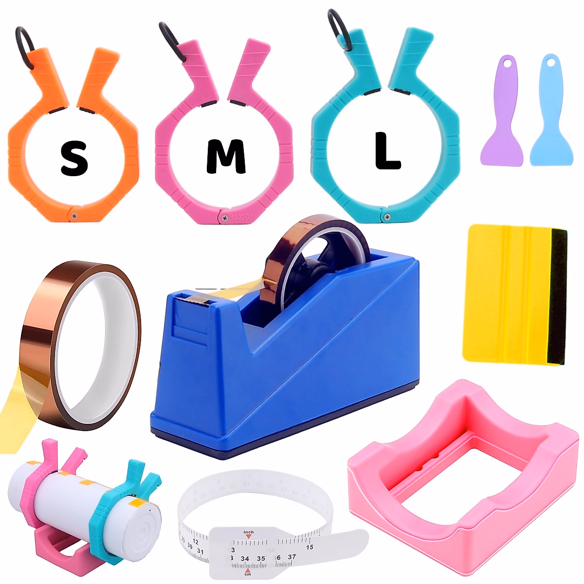 3-Size Tumbler Clamp for Sublimation,Cup Cradle for Crafting Tumblers,Sublimation Cup Holder Clamp for 20oz 30oz Cups,Mug Clamps for Sublimation,Tumbler Wrapper