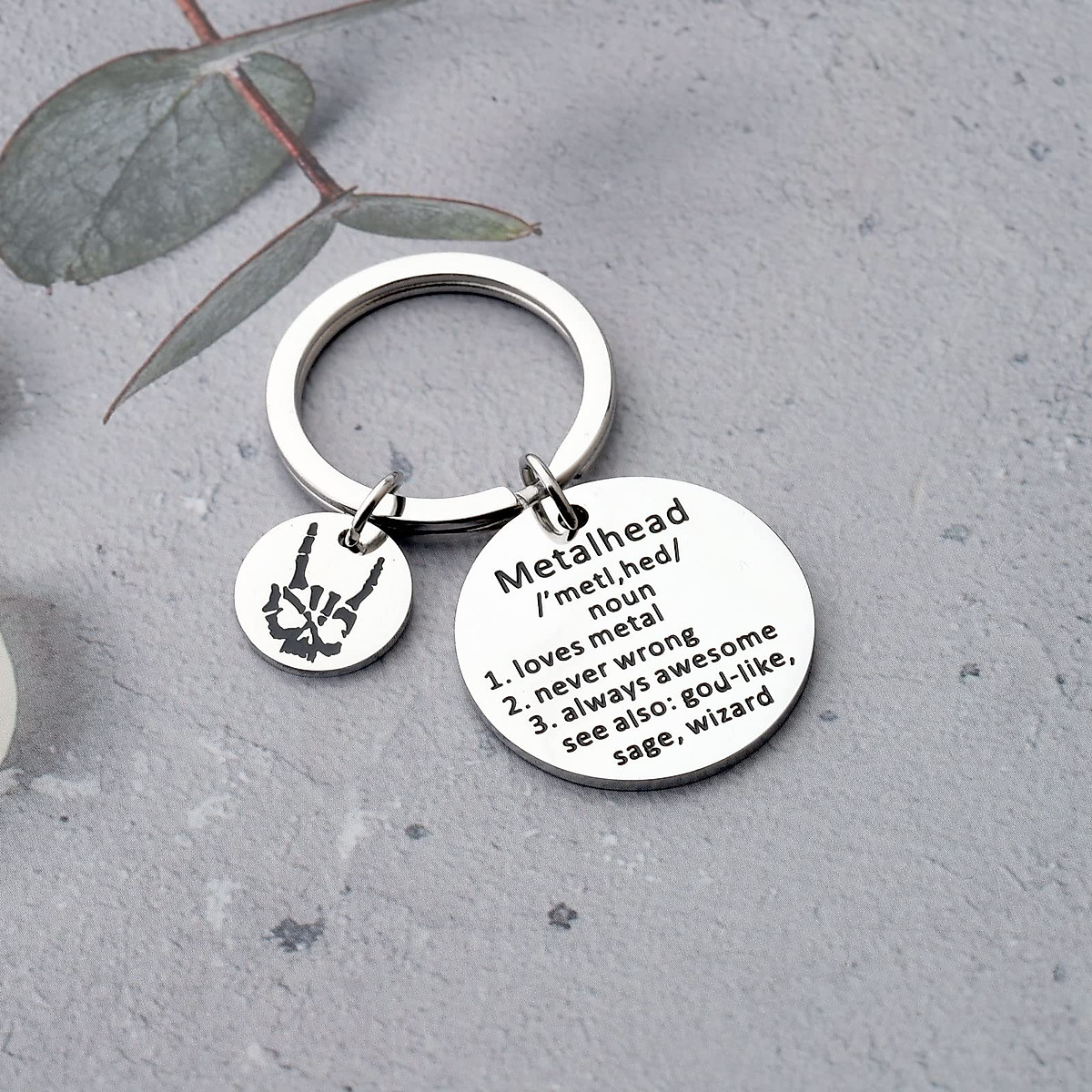 TIIMG Metalhead Keychain Gift Heavy Metal Band Fan Gift Heavy Metal Rocker Gift Metal Fan Gift (Metalhead US)