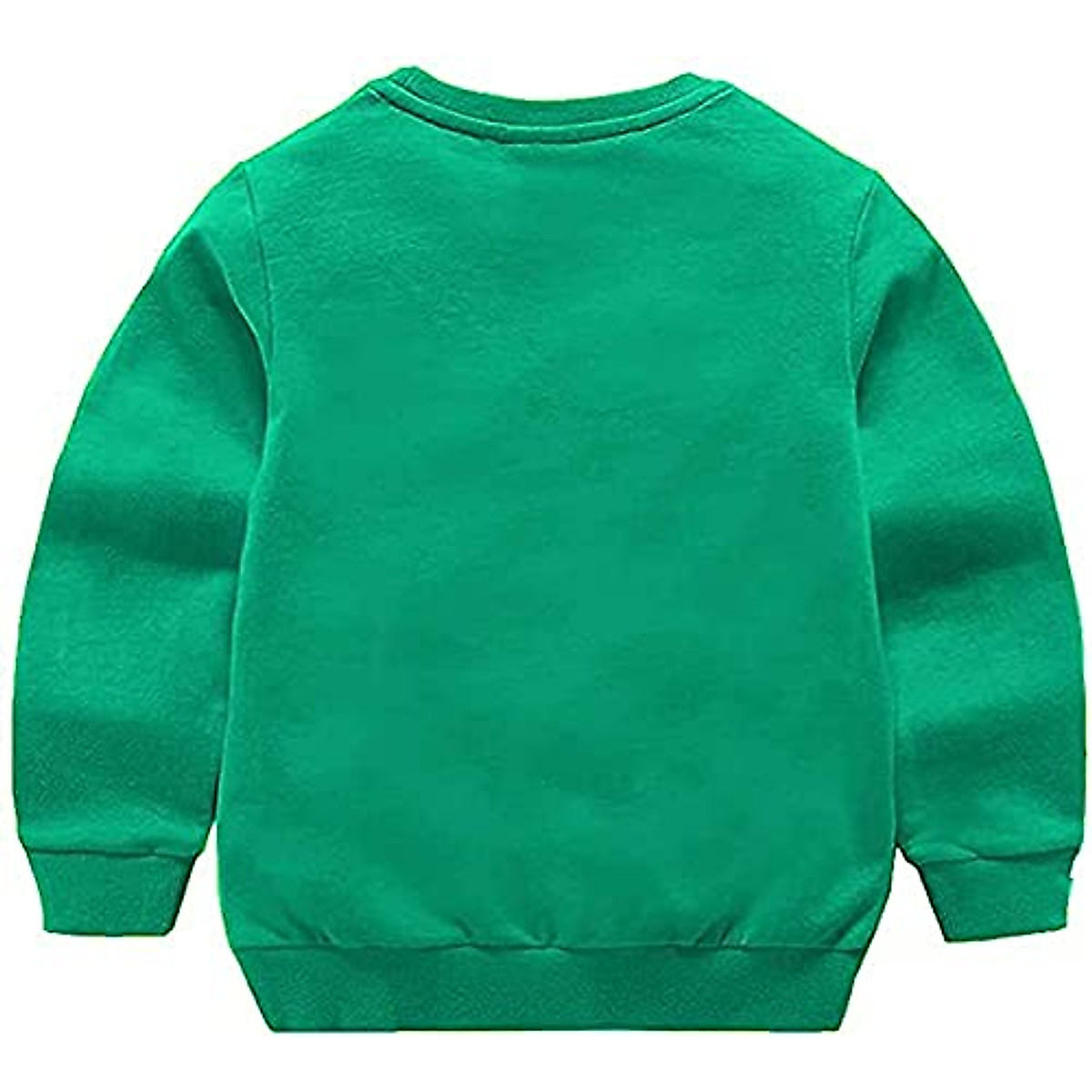 OdilMacy Unisex Kids Solid Cotton Thin Pullover Sweatshirt Toddler Baby Crewneck Long Sleeve T-Shirt Tops Green