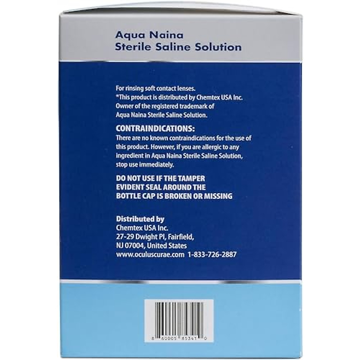 Aqua Naina (12 x 4Fl Oz) - Preservative Free Sterile Saline Solution - Unisol 4 Replacement - for Rinsing Soft and Hard Contact Lenses