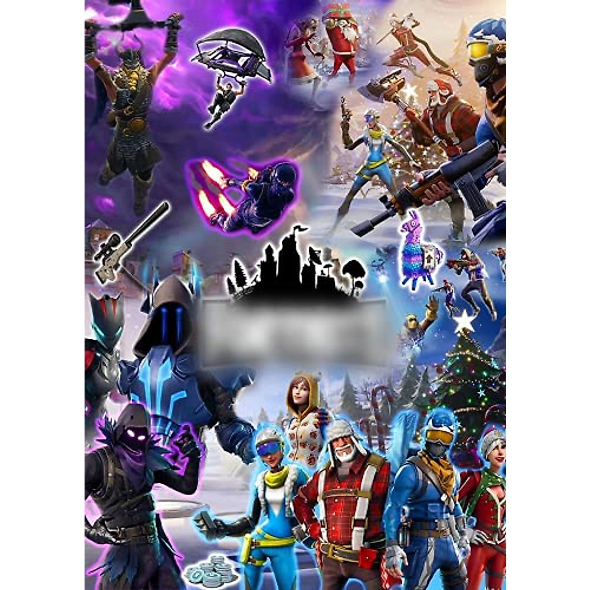Battle Royale Video Game Themed Bedroom Wall Decor Art Prints and Posters Gaming Posters for Teen Boys Room Decoration,Boys Gifts and Birthday Party Supplies Set - Unframed Version 16" x 24"inch Canvas Pictures Poster for Kids Room(16x24inch,Blue)