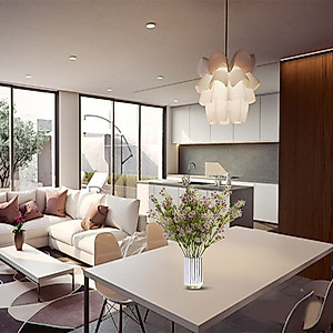 Babys Breath Artificial Flowers Bulk, 13.8 Inch 4 Pack Fake Gypsophila Artificial Flowers, Faux Flowers in Vase for Wedding Home Party Garden DIY Decoration (Purple)