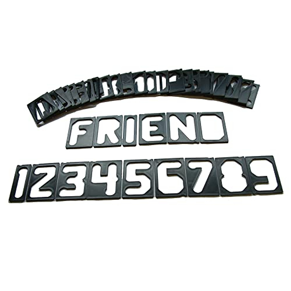 Milescraft 2201 Horizontal Character Template Set 2.5in (41 piece) Router Template set for Sign Making