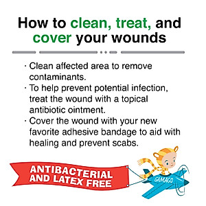 GAMAGO Peanuts Snoopy Adhesive Bandages - Set of 18 Individually Wrapped Self Adhesive Bandages - Sterile, Latex-Free & Easily Removable - Funny Gift & First Aid Addition