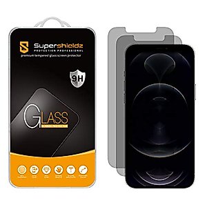 (2 Pack) Supershieldz Designed for iPhone 12 Pro Max (6.7 inch) (Privacy) Anti Spy Tempered Glass Screen Protector, Anti Scratch, Bubble Free