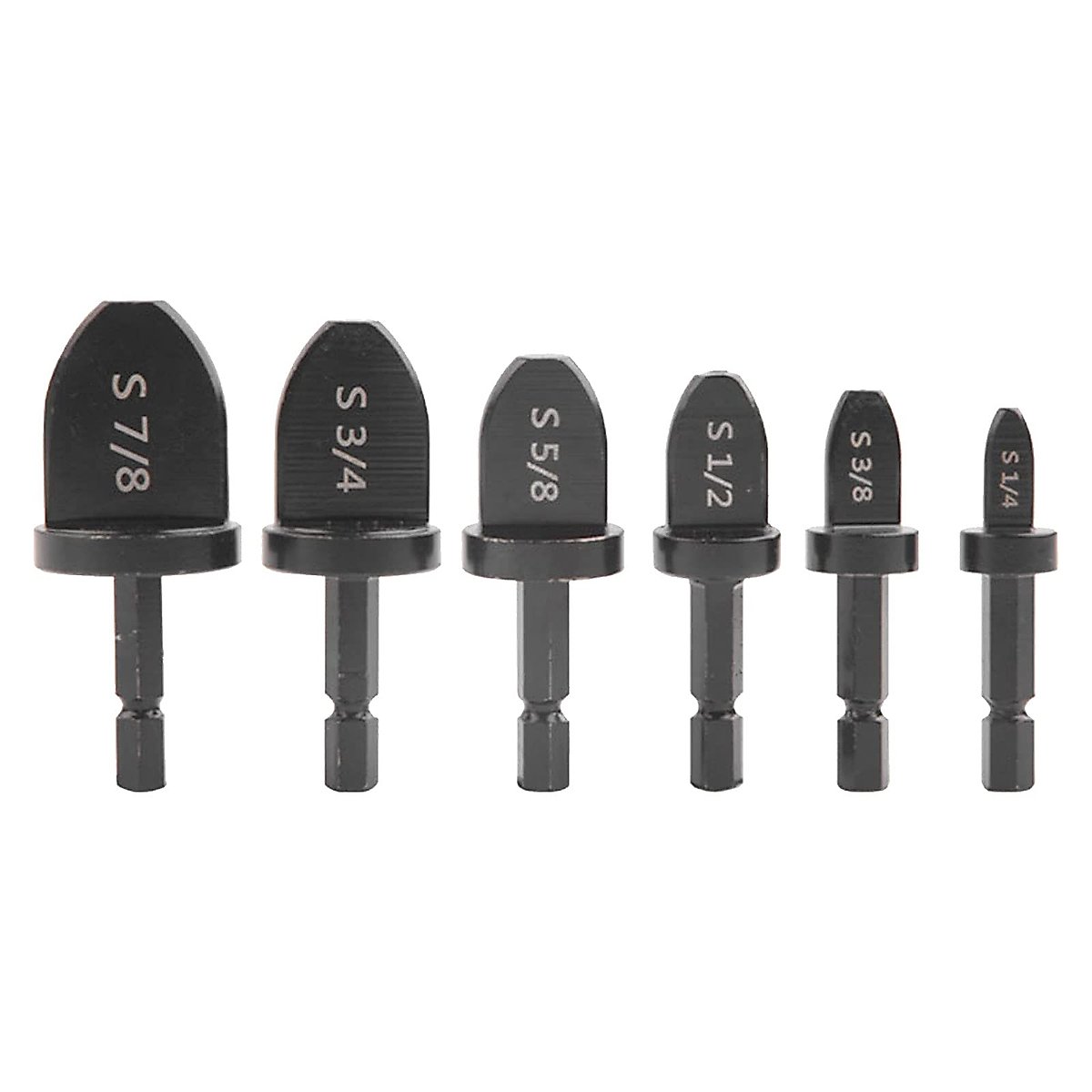 6Pcs Hex Handle Swaging Tool Drill Bit Set, Copper Pipe Flaring Tools, Air Conditioner Tube Expander, Professional Round Handle Tube Swage Repairing Set with 1/4, 3/8, 1/2, 5/8, 3/4 Bits