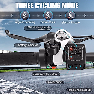 ANCHEER 26 inch Electric Bike for Adults, Commuting Ebike with 36V 10.4Ah Battery, 250W Motor Electric Mountain Bike, and Professional 21 Speed Gears