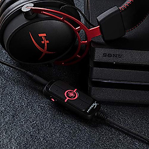 HyperX Amp USB Sound Card - Virtual 7.1 Surround Sound - Works with PC/PS4 - Plug and Play Audio Upgrade for Stereo Headsets (HX-USCCAMSS-BK)