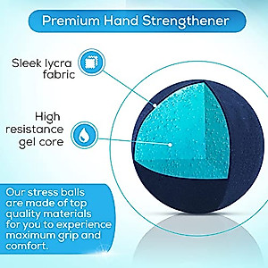 Serenilite Stress Balls for Adults, Anxiety Relief Items, Grip Strength Trainer, Meditation Accessories, Hand Grip Strengthener, Physical Therapy Equipment, Fidget Ball, Hand Grip Exerciser.