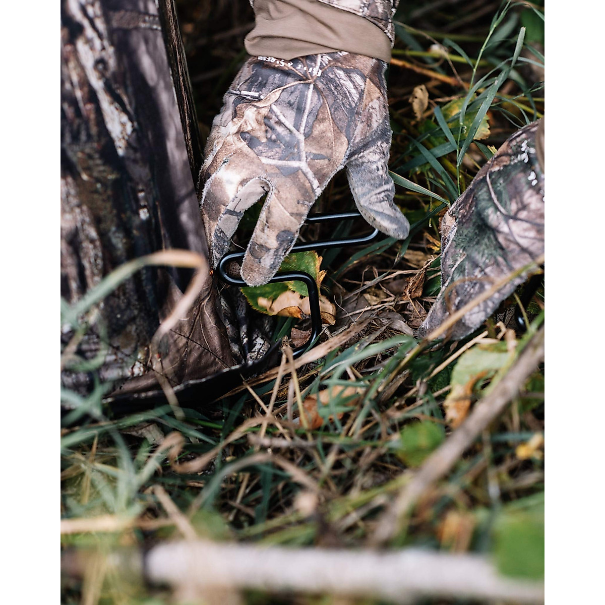 RHINO OUTDOORS Auger Stakes, Heavy Duty Tent Stakes for Blinds and Tarps, 4-Pack,Silver