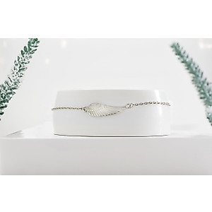 Sofia Milani - Solid 925 Sterling Silver Bracelet for Women - Feather Wing Pendant - 30135