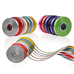 12 Colors Ribbons Ballon Double Face Curling Roll, 30 Yard Trim Embellishments Ribbon for Gift Wrapping Crafts Wedding Birthday DIY Bow Hair Accessories